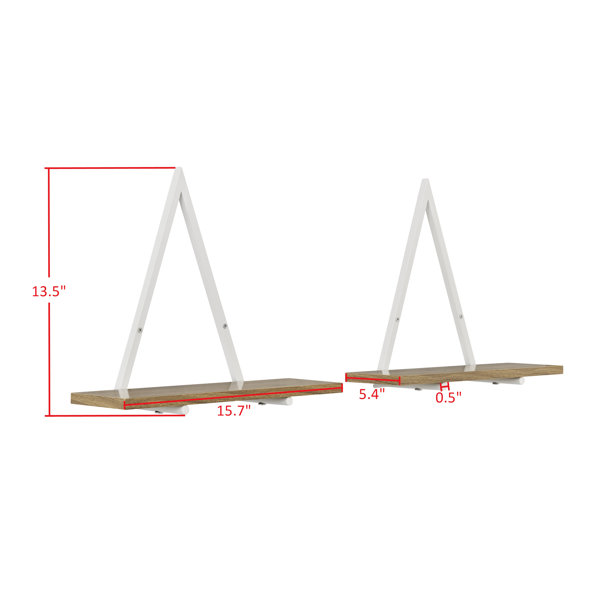 Ebern Designs Clydean Floating Reversible Triangle Wall Shelves & Reviews | Wayfair